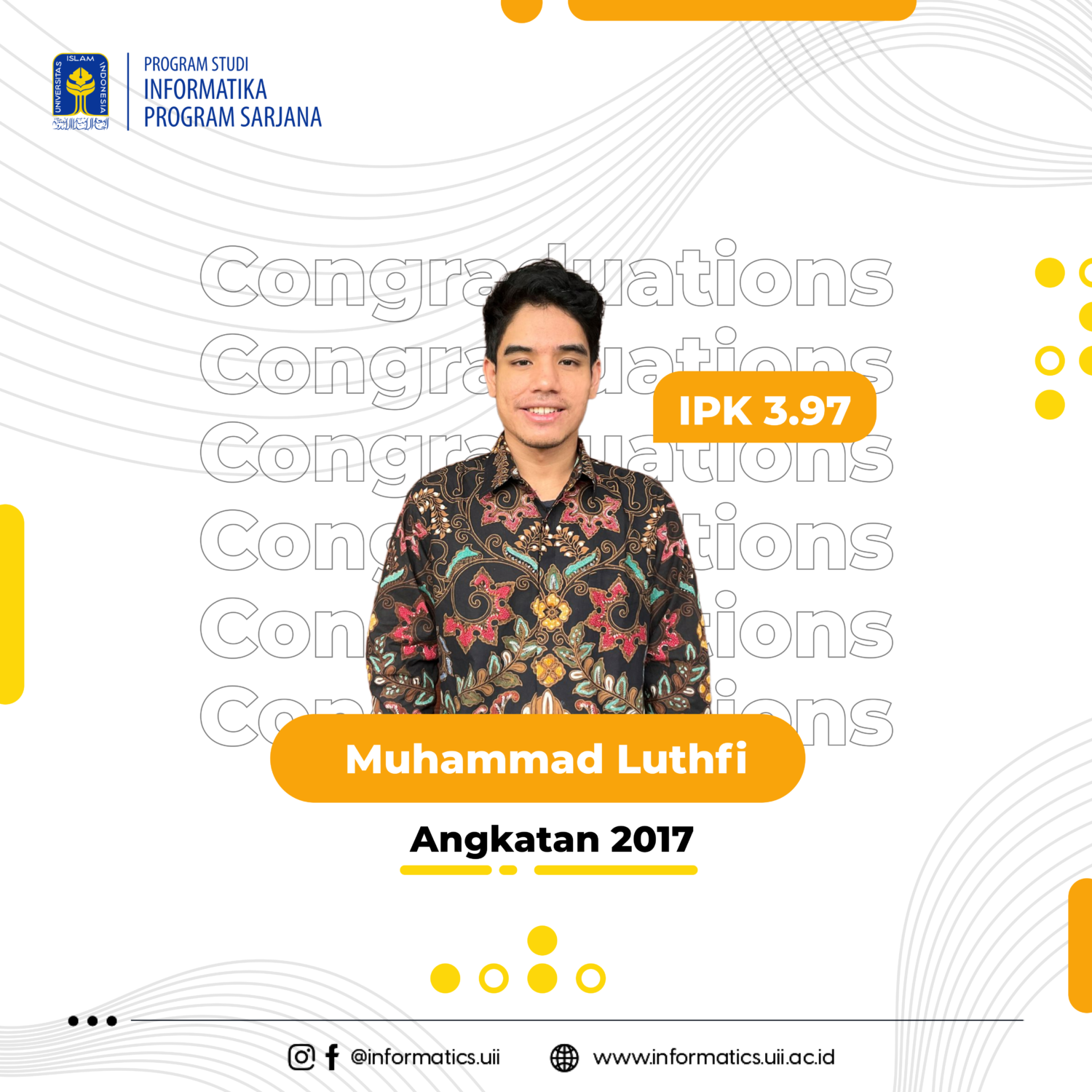 Geometry AR Bawa Muhammad Luthfi Jadi Lulusan IPK Tertinggi - Jurusan ...